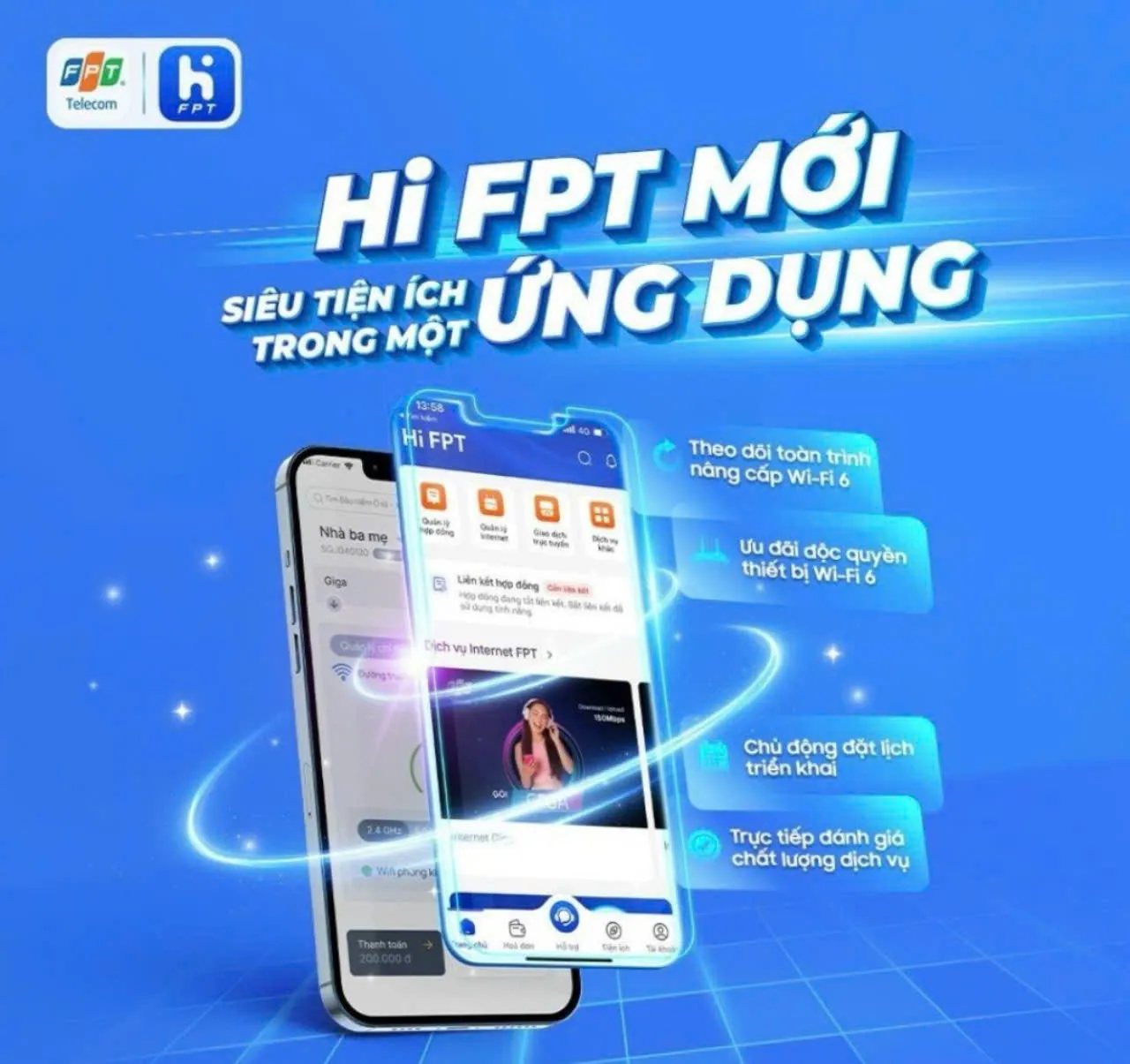 Hi FPT: Ứng dụng quản lý hợp đồng và hỗ trợ mọi dịch vụ FPT